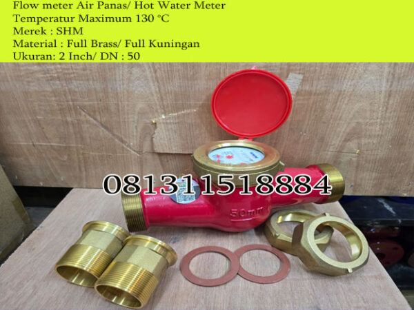 Flow meter SHM DN50 | Water meter Air Panas 130 °C | Ukuran 2" Inch
